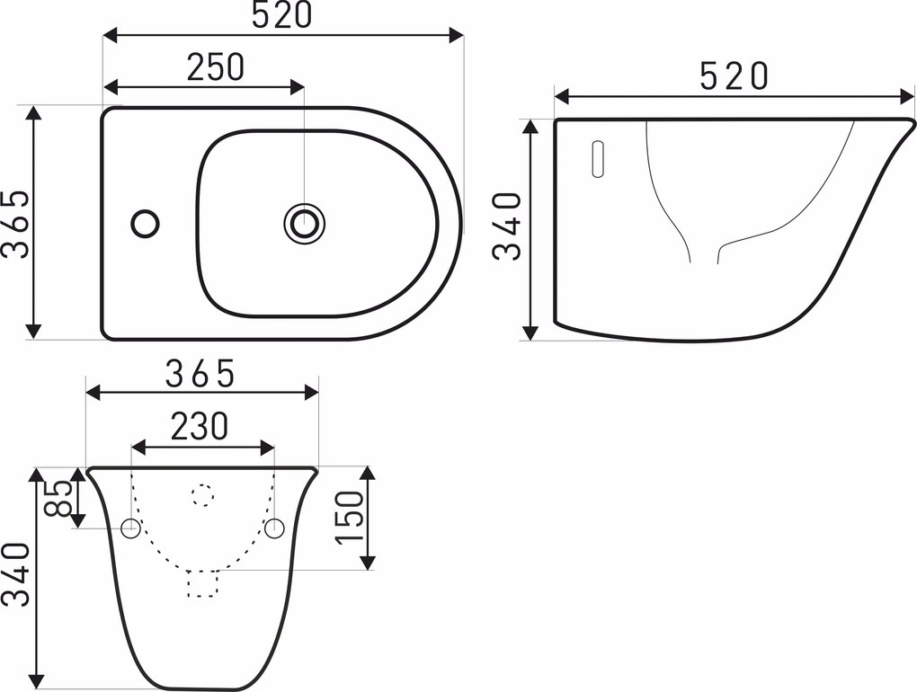 Aplomo Tulip 15 bidet závěsný