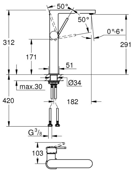 GROHE 32618003 - Umyvadlová baterie PLUS XL lesklý chrom