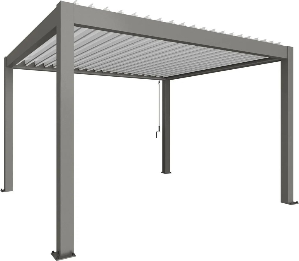 Biohort Pergola 4 x 3,5 křemenově šedá/bílá 404,5 x 367,5 cm