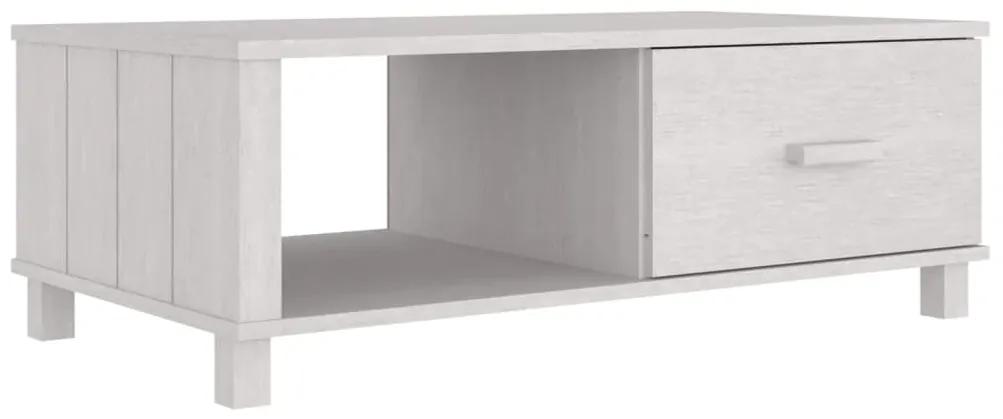 Konferenční stolek HAMAR bílý 100 x 55 x 35 cm masivní borovice - Default Title