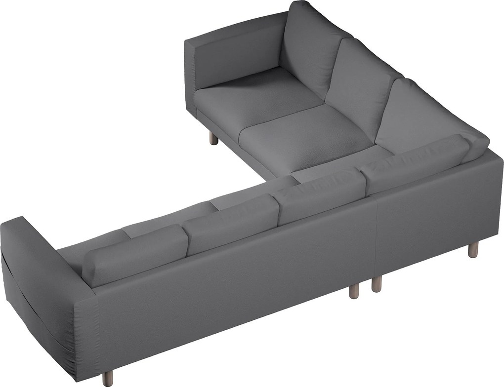 Potah na pohovku IKEA Norsborg rohová 5-místná barva šedá látka pletený vzor