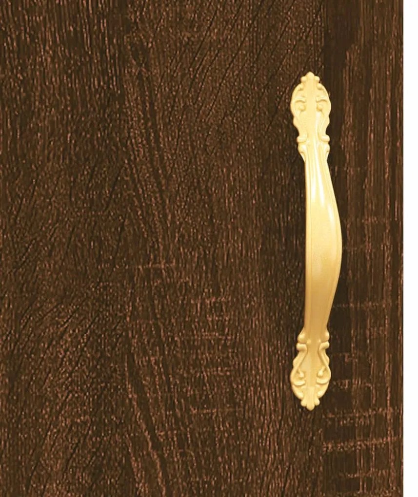 Skříň highboard hnědý dub 69,5 x 34 x 180 cm kompozitní dřevo,  3195778