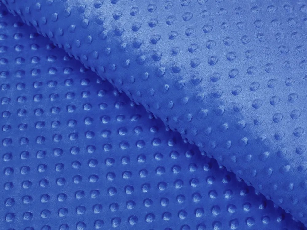 Biante Dětský povlak na polštář Minky 3D puntíky MKP-001 Modrý 50 x 50 cm