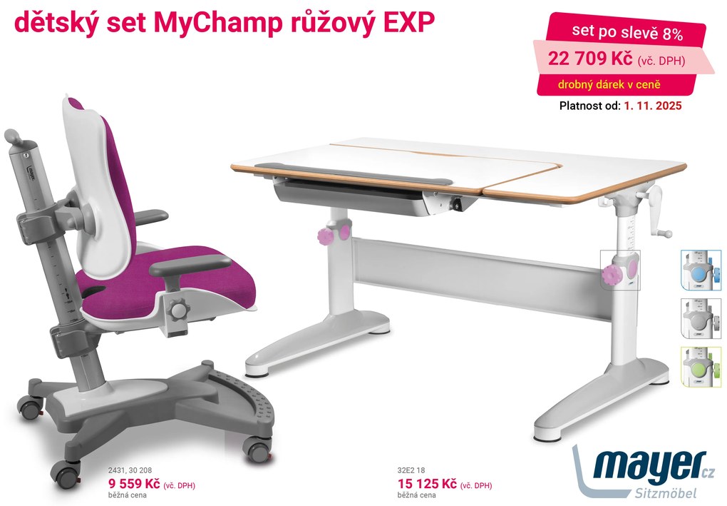 Mayer CZ Dětský set MyChamp růžový EXP