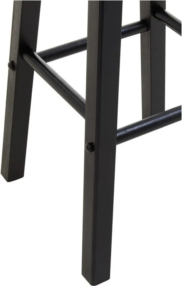 Černá/v přírodní barvě barová stolička z kaučukového dřeva (výška sedáku 74 cm) Chester – Premier Housewares
