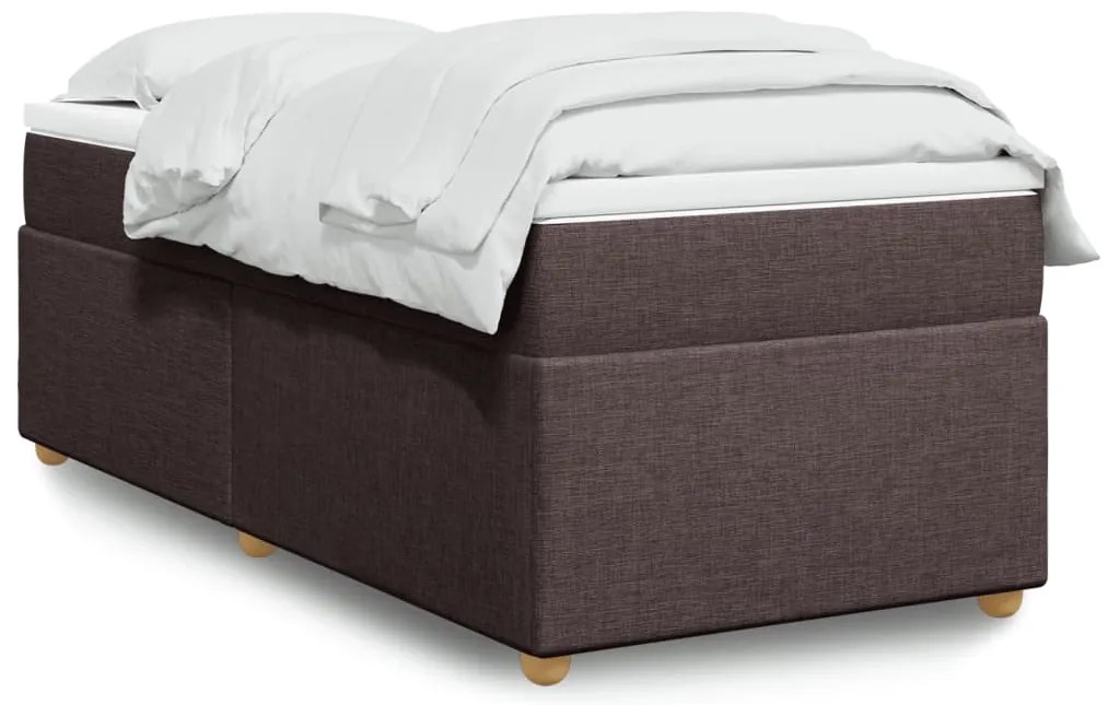 Box spring postel s matrací tmavě hnědá 80x200 cm textil 3285334