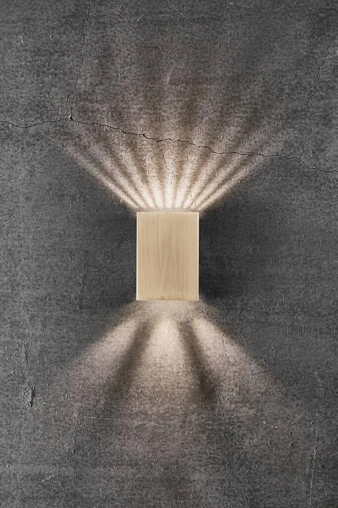 NOR 2019041035 Venkovní nástěnné svítidlo Fold 10 2x3,5W LED mosaz čirá - NORDLUX