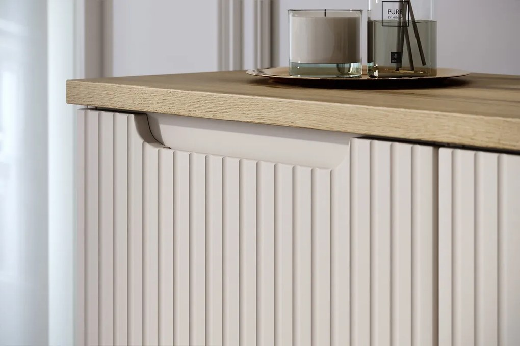 Koupelnová sestava Nova Cashmere II se skříňkami a deskou 100 cm kašmírová
