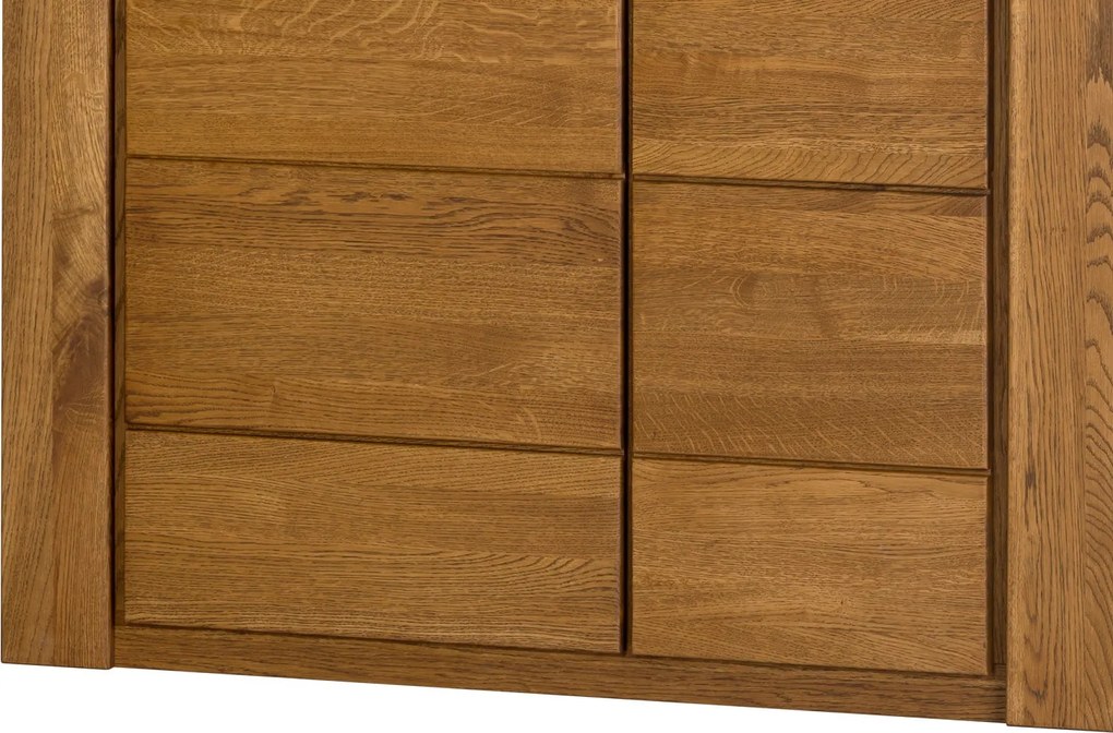 Vitrína Velvet II 12 110 cm z masivu s LED osvětlením dub Rustikal