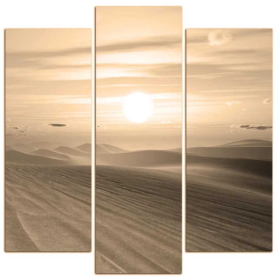 Obraz na plátně - Pouštní západ slunce - čtverec. 3917FC (105x105 cm)