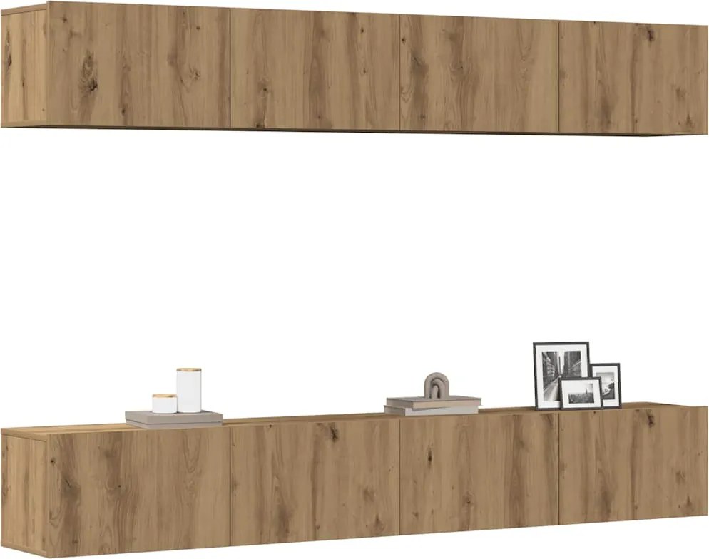 4dílná nástěnná TV skříňka Artisan dub 100 x 30 x 30 cm 3328946