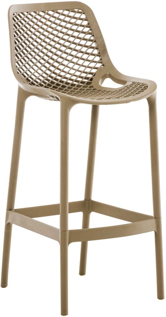 Plastová barová židle DS10778434 - Hnědá