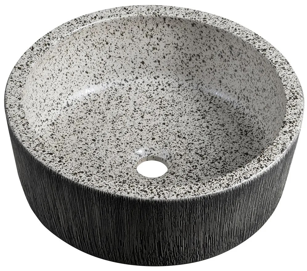 Sapho Sapho, PRIORI keramické umyvadlo na desku Ø 41 cm, granit, PI035