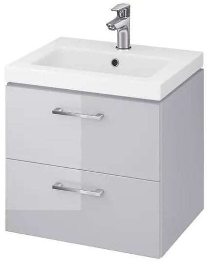 Cersanit - SET skříňka + umyvadlo, šedý lesk, LARA COMO 50, S801-212