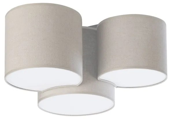 TK LIGHTING Stropní svítidlo - MONA 6591, 230V/15W/3xE27, béžová/bílá