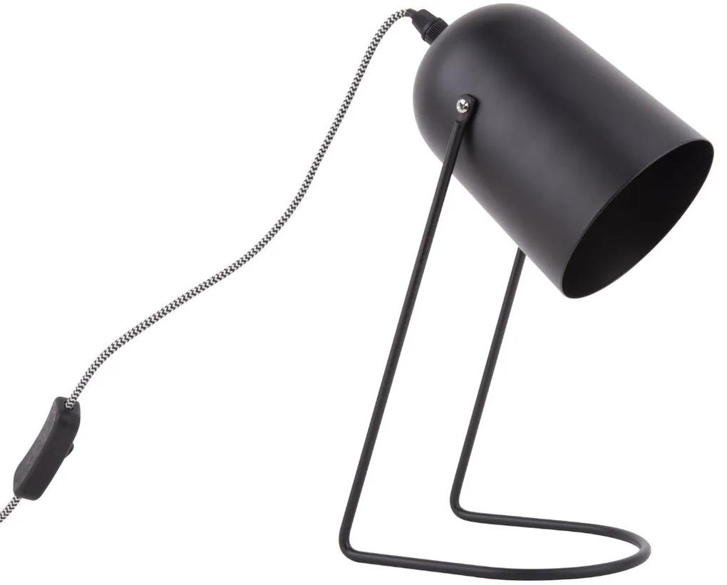OnaDnes -20% Time for home Černá matná kovová stolní lampa Riley 30 cm