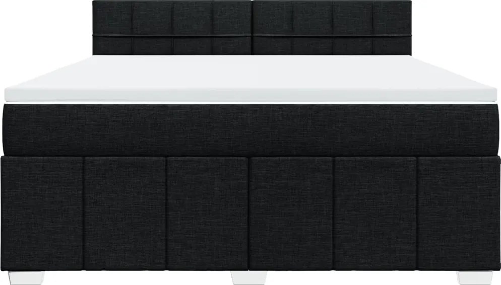 Box spring postel s matrací černá 180x200 cm textil 3287149