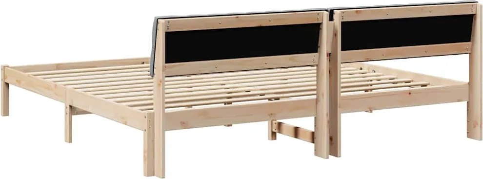 Rám postele s čelo Hnědá a světlá šedá 200 x 200 cm 3394338