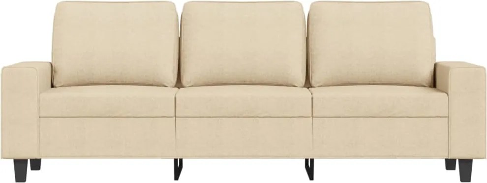 3místná pohovka s podnožkou krémová 180 cm textil 3201153