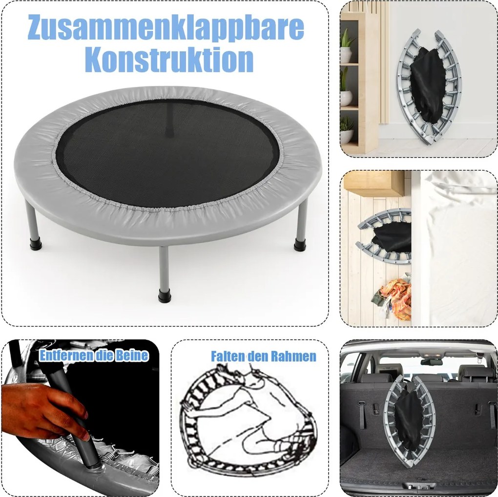 Costway Φ97 cm mini trampolína fitness trampolína skládací dětská trampolína