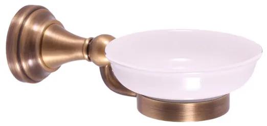 Slezák RAV Mýdlenka keramická stará mosaz (bronz) Koupelnový doplněk MORAVA RETRO, Barva: stará mosaz - MKA0300SM