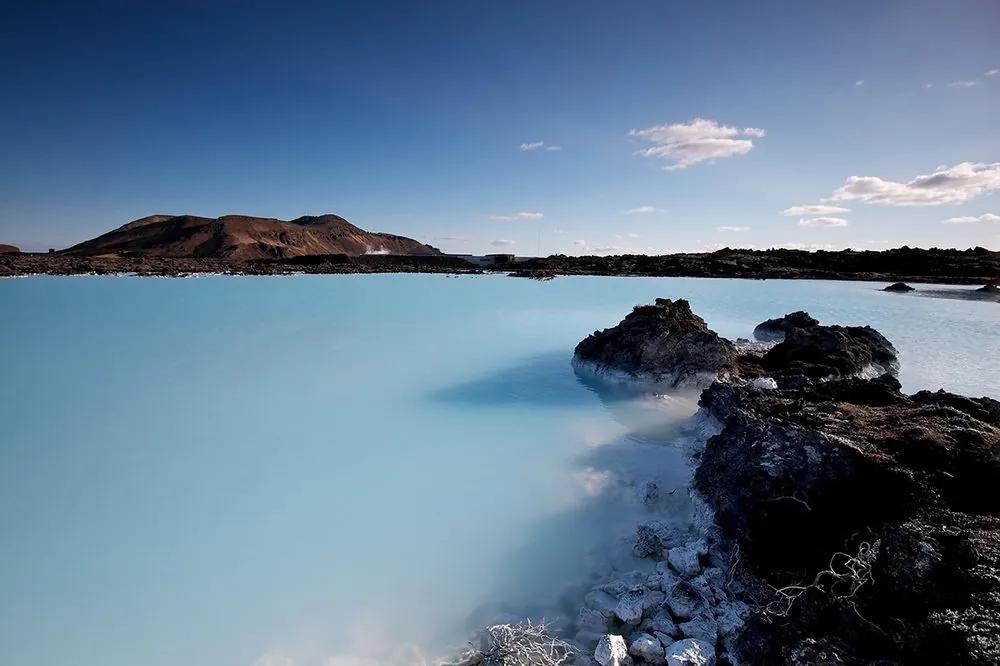 Fototapeta modrá laguna - 150x100 cm