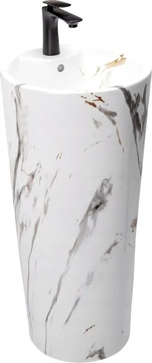 Rea Blanka volně stojící umyvadlo, 84 x 40 cm, Marble imitace kamene, REA-U8704