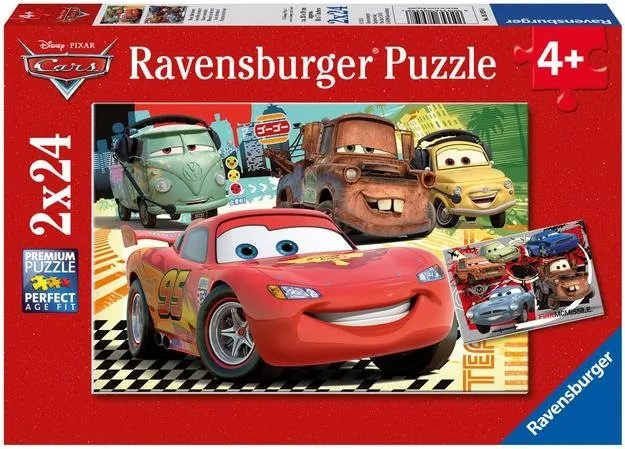 Puzzle ravensburger puzzle 089598 disney pixar: auta: nové dobrodružství 2x24 dílků