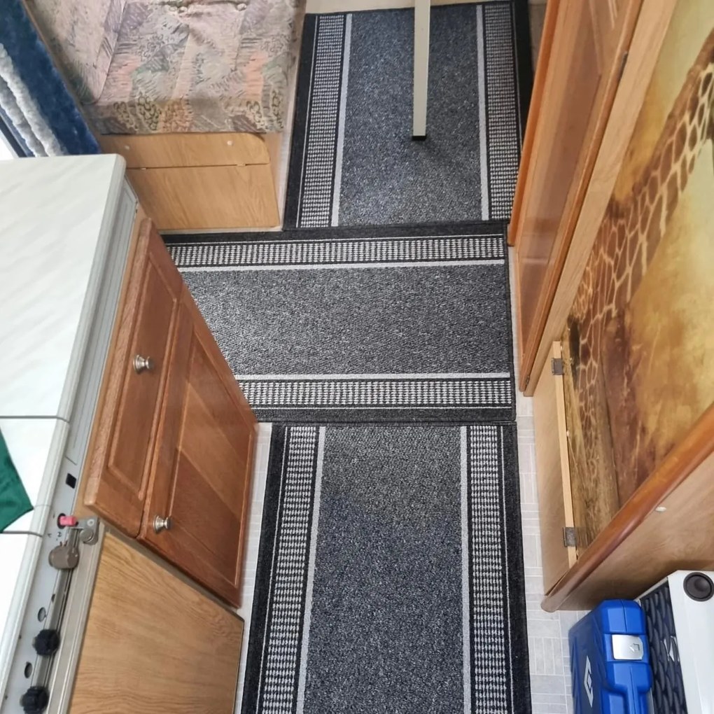 Condor Carpets, Běhoun na míru Promenade 8727 antra, šíře 100 cm, šedá, chodba / předsíň