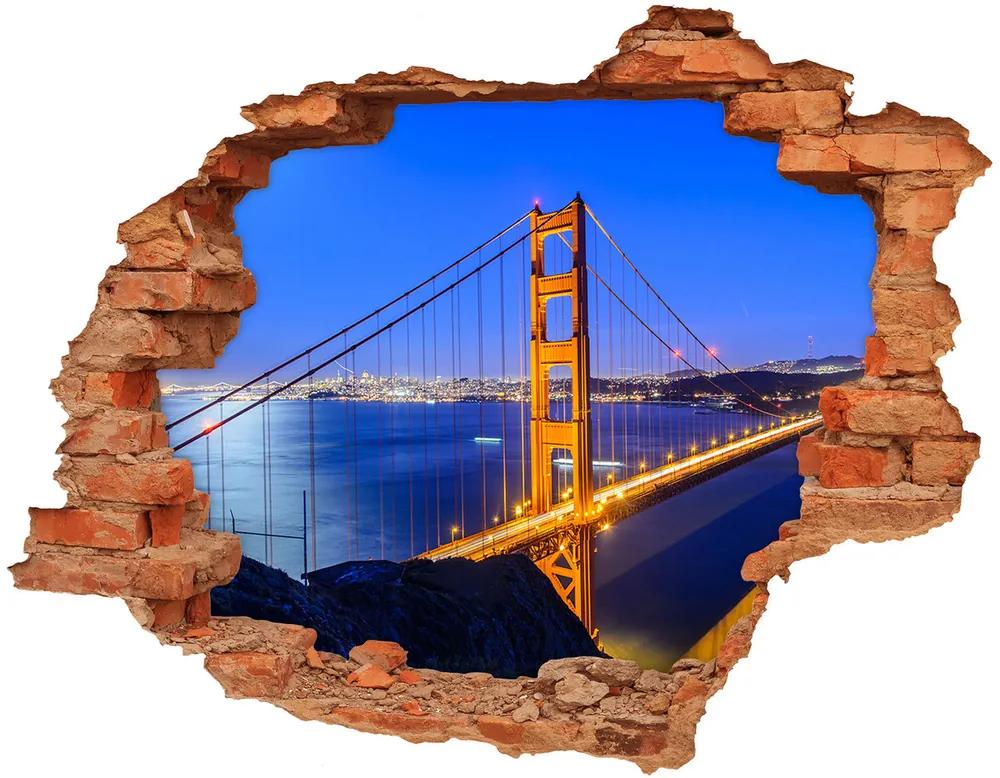 Wallmuralia Fototapeta díra na zeď 3D Most San Francisco 90x70 cm