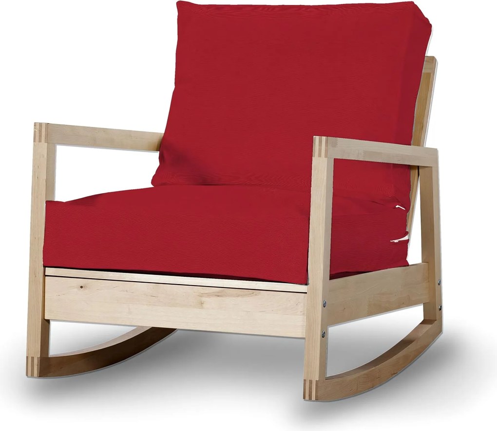 Potah na křeslo IKEA Lillberg barva červená látka pletený vzor