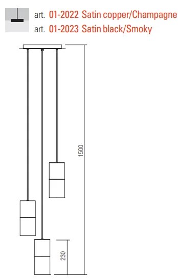 Redo Závěsné svítidlo IWI ø 32 cm Barva: Měděná