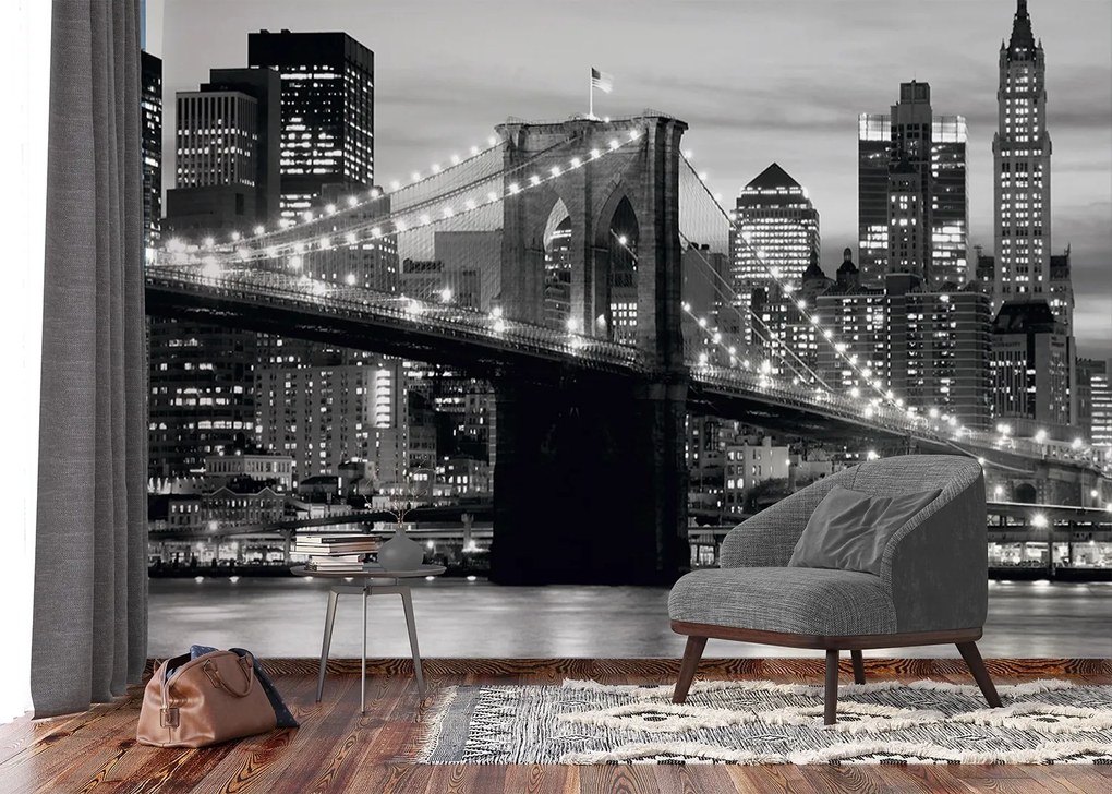 Fototapeta na zed' Dramatický Brooklynský Most | 360 x 254 cm | DFTS0199