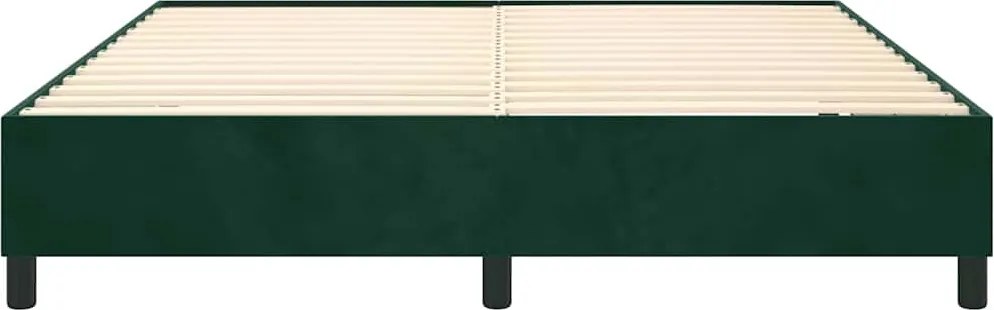 Rám postele s boxspringem tmavě zelená 200 x 200 cm samet 3121141