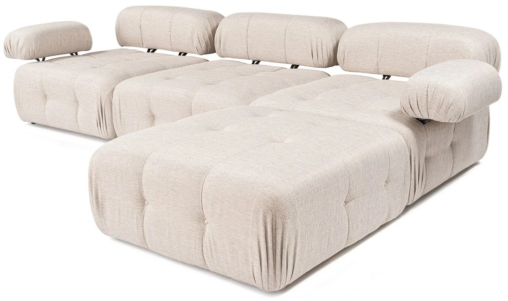 Hanah Home Čtyřmístná pohovka s pufem DOBLO světle hnědá 315 cm