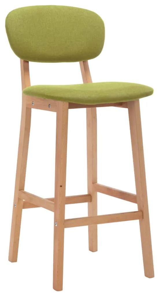 vidaXL Barové židle 2 ks zelené textil