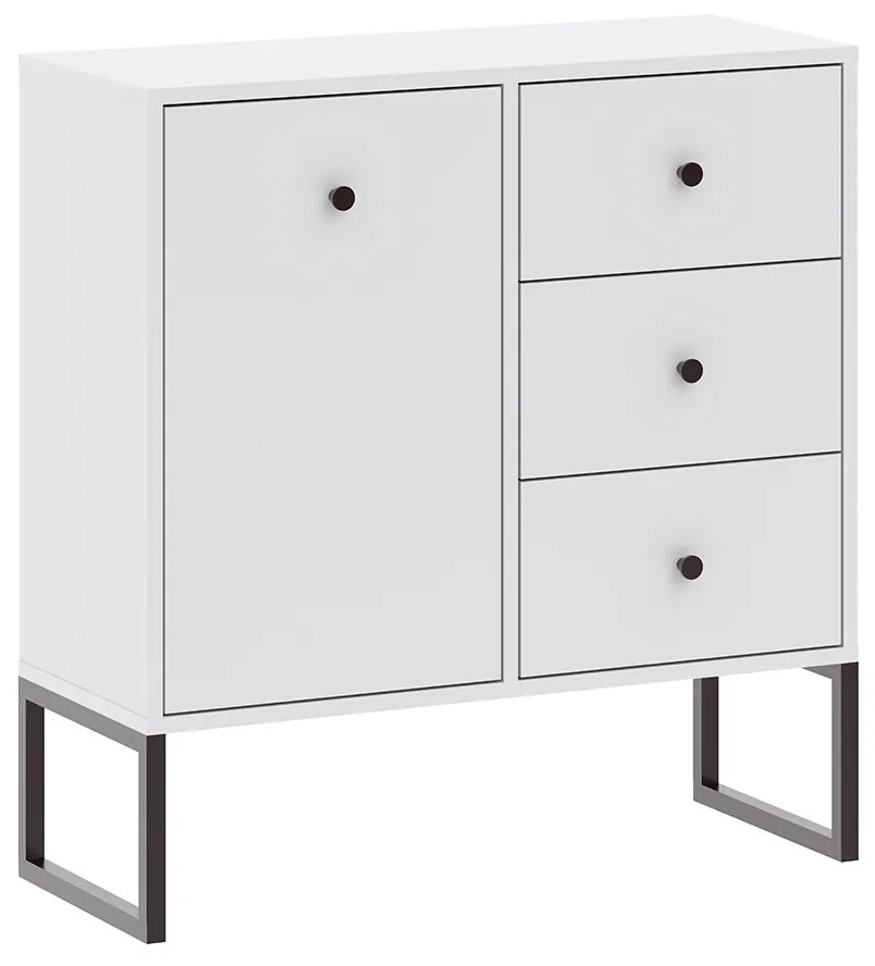 Komoda LINEA 1D3S bílá