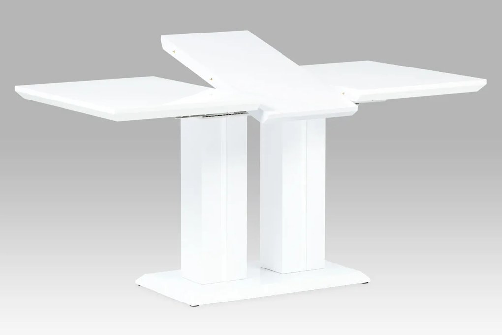 Jídelní stůl rozkládací vysoký lesk bílý HT-869 WT