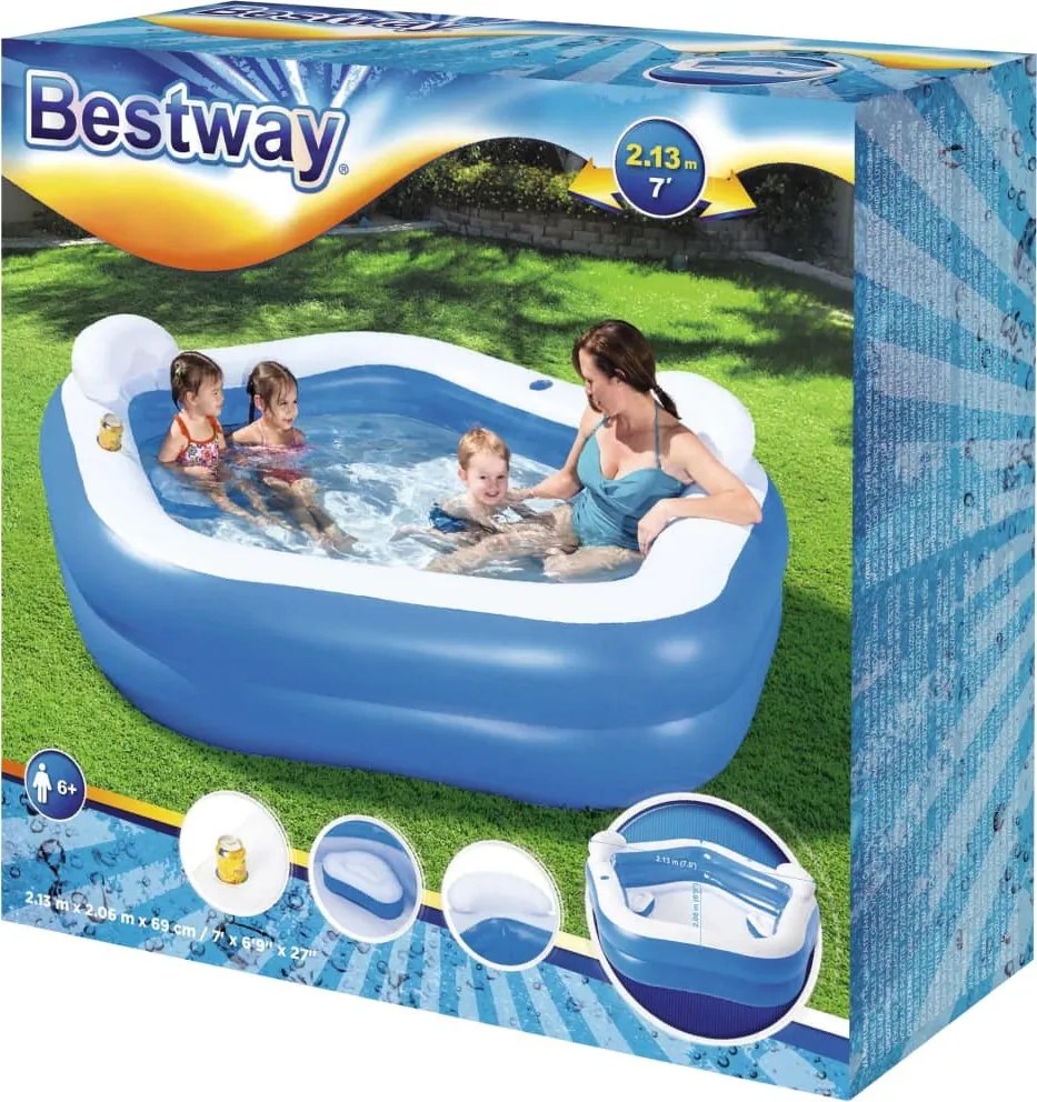 Bestway Relaxační bazének Family Fun 213 x 206 x 69 cm [92831]