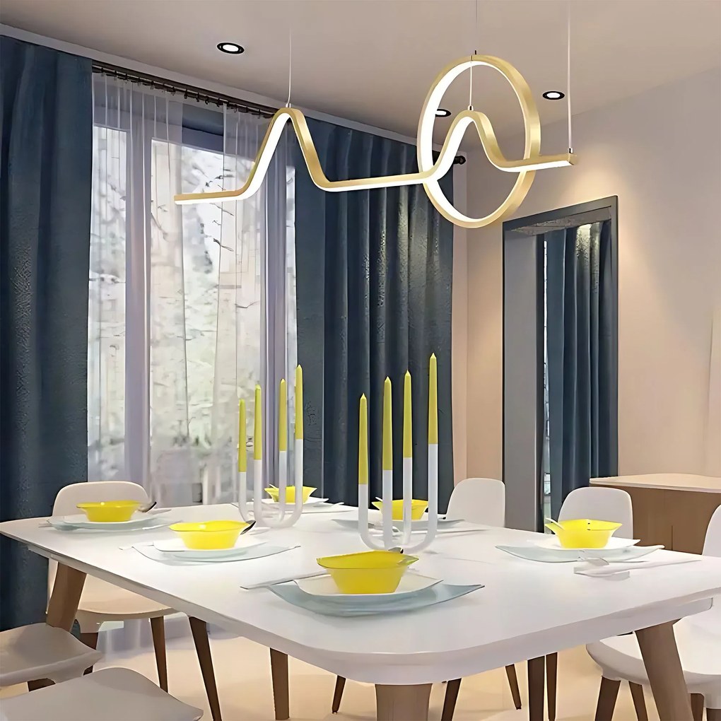 Toolight Závěsné LED osvětlení E6 LHJ022-CP 120 cm zlaté
