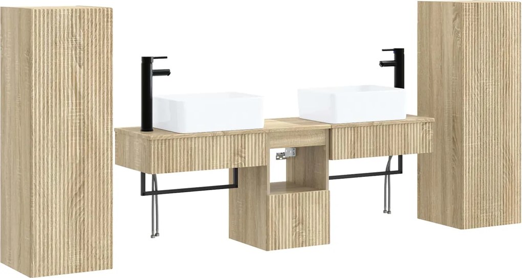 Sada koupelnového nábytku 5 ks Dub sonoma 33 x 34,5 x 100 cm 3405975