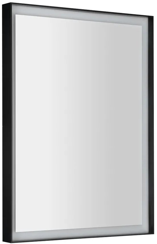 Sapho Sapho, SORT zrcadlo s LED osvětlením 60x80cm, bezdotykový IR senzor, 2700-6500K, černá mat, ST080S