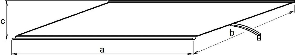 LANIT PLAST, s.r.o. stříška nad dveře LANITPLAST SAMBA XL 197/54 antracit LG2763
