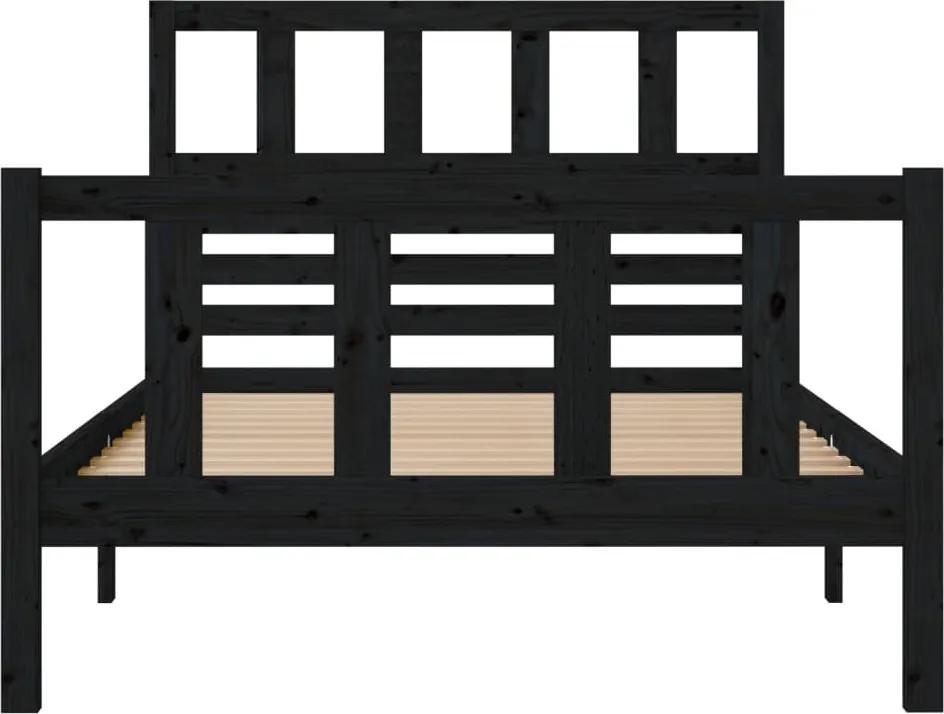 vidaXL Rám postele masivní dřevo 100 x 200 cm [3101147] Barva: Černá