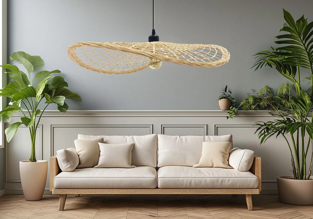 Toolight Boho, stropní svítidlo 1xE27 APP1541-1CP, hnědá-černá, OSW-06977