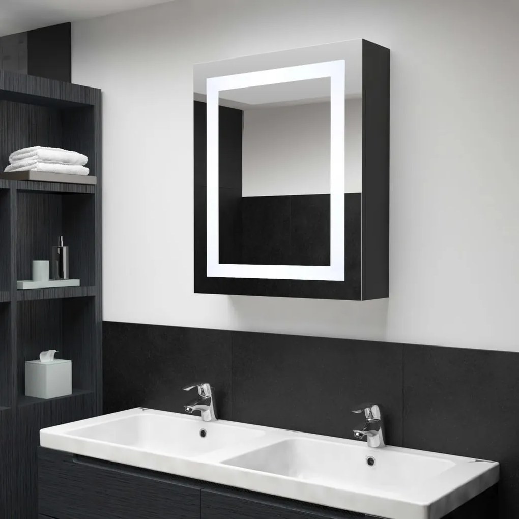 LED koupelnová skříňka se zrcadlem 50 x 13 x 70 cm 325543