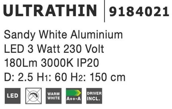 Nova Luce Závěsné LED svítidlo ULTRATHIN, 3W 3000K Barva: Bílá
