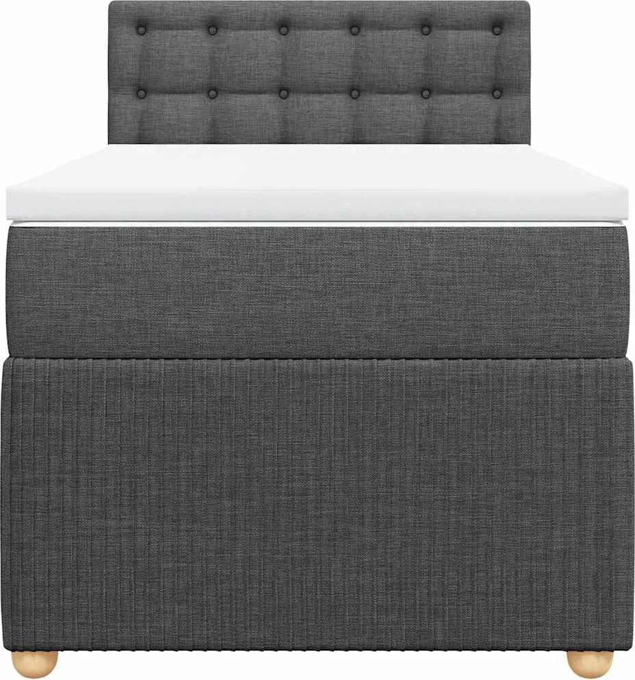 Box spring postel s matrací tmavě šedá 80 x 200 cm textil 3287298