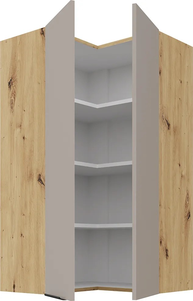 ARIA li | horní kuchyňská skříňka 60x60 GN-108 2F (90°) rohová s policemi | EXTRA VYSOKÁ | 60x60 cm | artisan/béžová