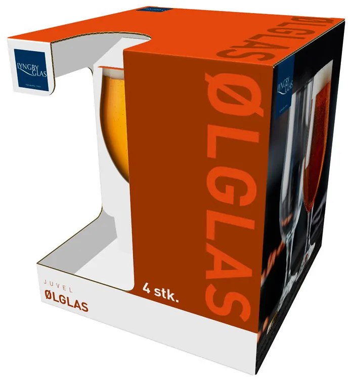 Lyngby Glas Sklenice na pivo Juvel 49cl (sada 4 ks)